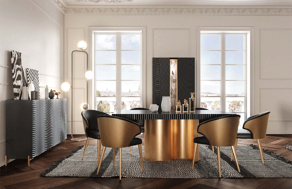 Wave Dining chair Dark grey – Modern Europa Furniture